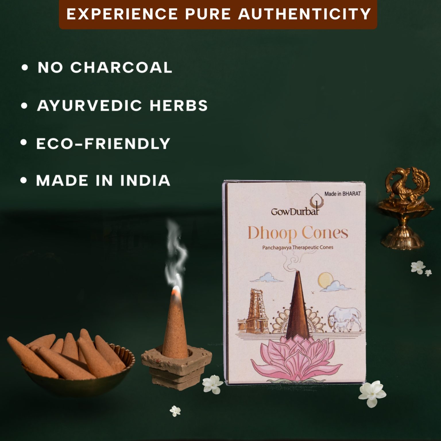 Sambrani Dhoop Cones – Herbal Dhoop Cones - Gowdurbar