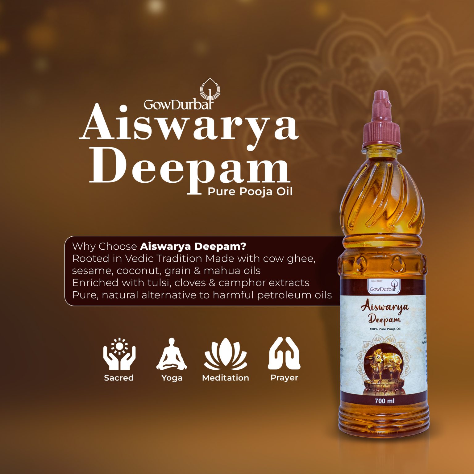Aiswarya Deepam – Pure Pooja Oil - Gowdurbar