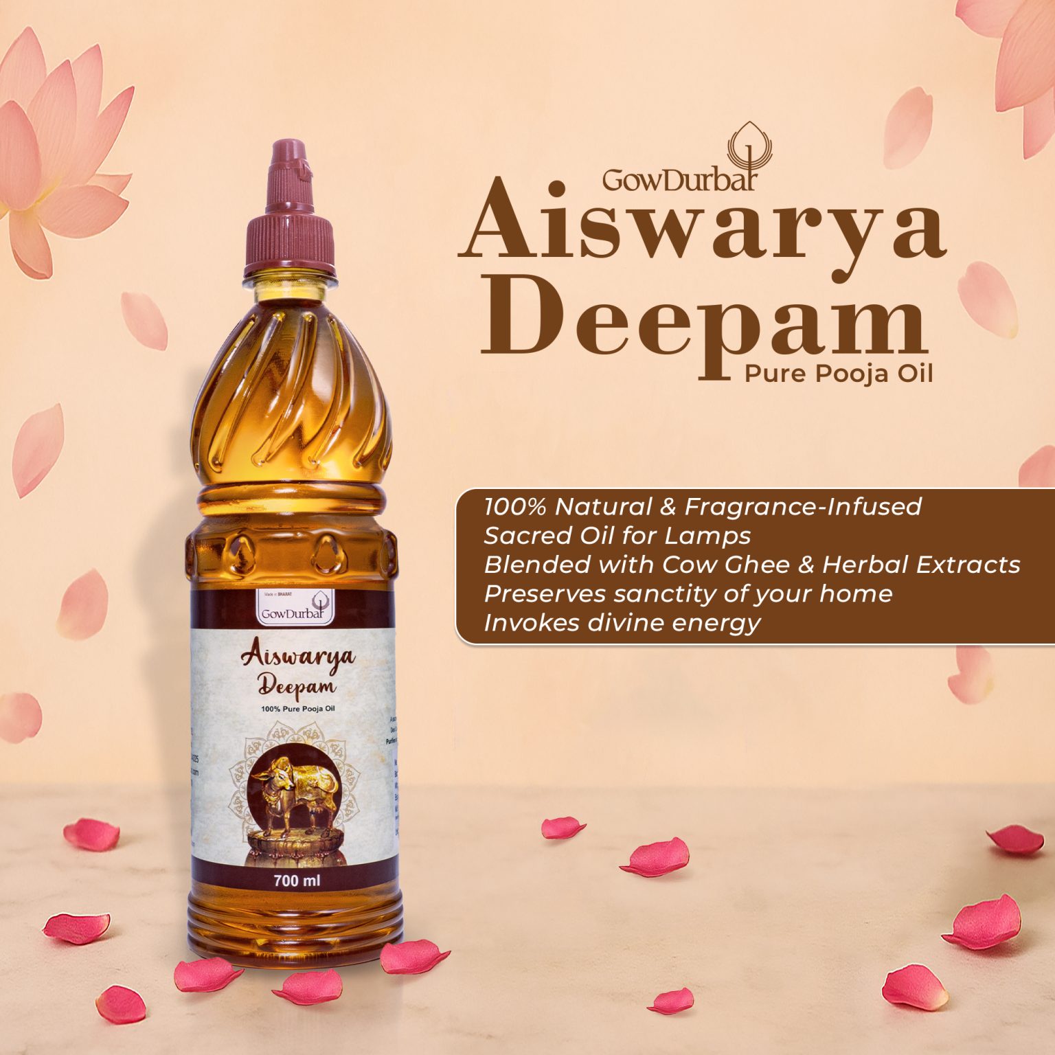 Aiswarya Deepam – Pure Pooja Oil - Gowdurbar