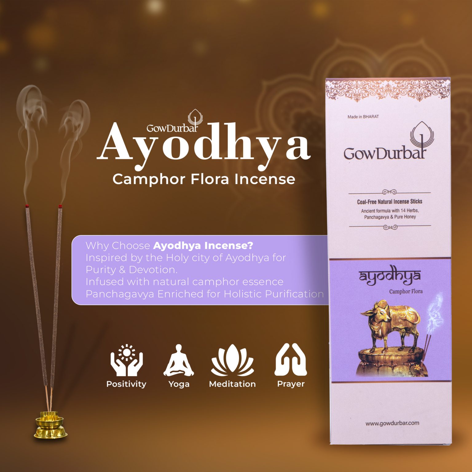 Ayodhya – Camphor Flora Incense - Gowdurbar