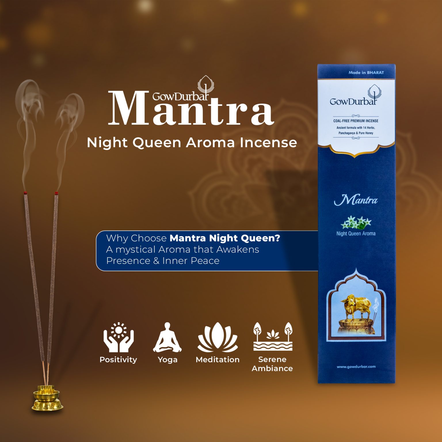 Mantra - Night Queen Aroma Incense - Gowdurbar