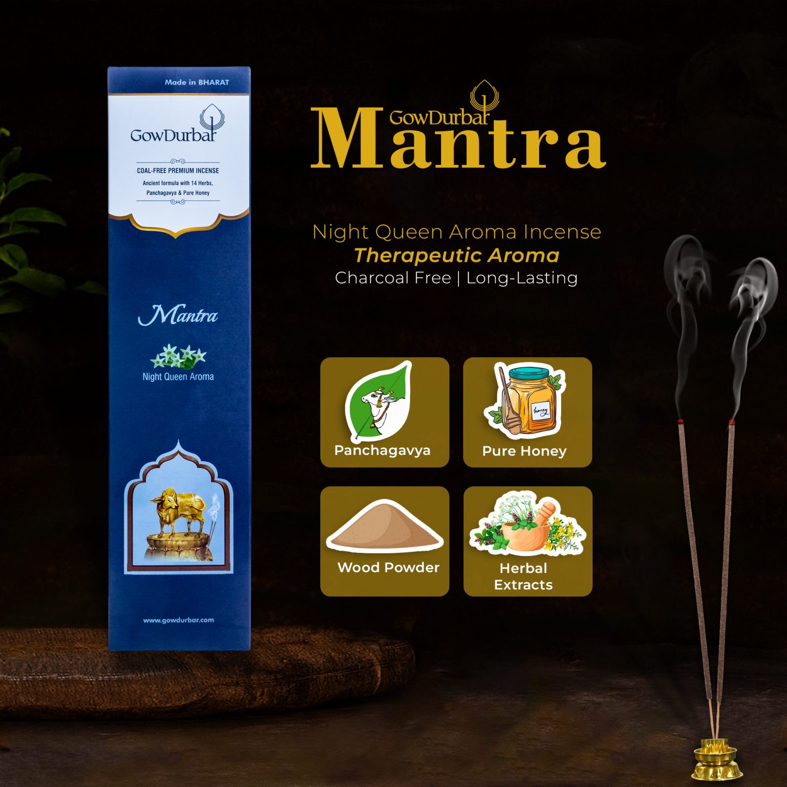Mantra - Night Queen Aroma Incense - Gowdurbar