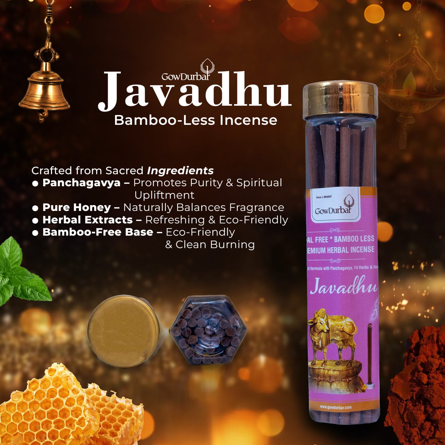 Javadhu - Rejuvenating Bamboo Less Incense - Gowdurbar